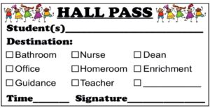 Student Hall Passes | teachers Resources